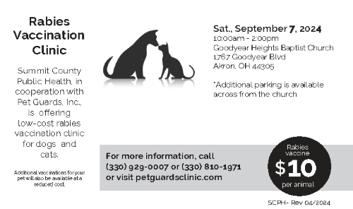 Rabies Vaccination Clinics | Summit County Public Health